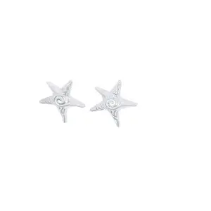 GLASSTYK Starfish Earrings Simple Steel - Silver