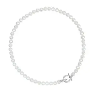 Arte Madrid Seaside Treasures Herradura Pearl Necklace White Gold - Silver