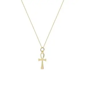 SPERO LONDON 9ct Solid Egyptian Ankh Necklace