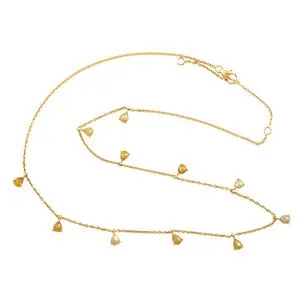 ARTISAN Ice Diamond Drop Station Necklace In 18k Yellow - Gold