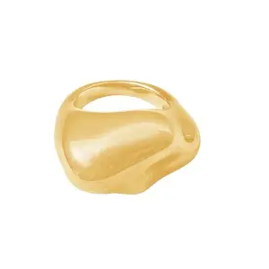 GLASSTYK 18kt Plated Stainless Steel Ring - Gold