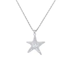 GLASSTYK Starfish Pendant Necklace With Pvd-coated Finish