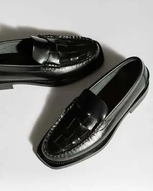Hereu Nombela Woven-designed Slip-on Loafers