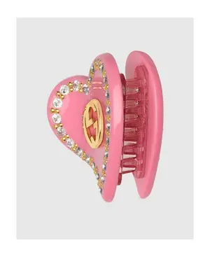 Gucci Interlocking G Heart Hair Clip