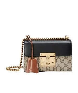 Gucci Padlock Gg Supreme Shoulder Bag - Brown