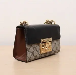 Gucci Padlock Gg Supreme Shoulder Bag - Brown