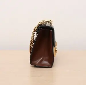 Gucci Padlock Gg Supreme Shoulder Bag - Brown