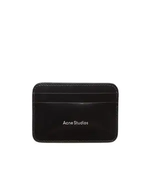 Acne Studios Logo Printed Card Holder - Black