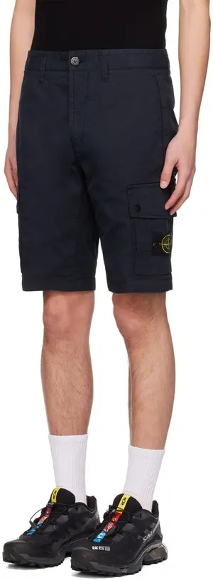 Stone Island Compass-patch Knee-length Cargo Shorts
