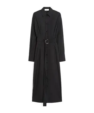 Sportmax Pleated Shirt Dress - Black