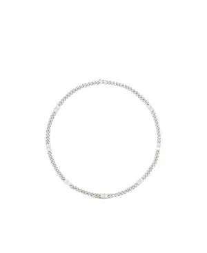 Celine Triomphe Small Gourmette Necklace - Silver