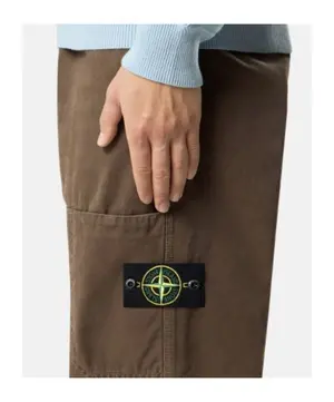 Stone Island Loose-fit Cargo Trousers With Elasticated Waistband
