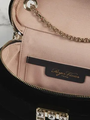 ROGER VIVIER Vanity Strass Buckle Micro Tote Bag