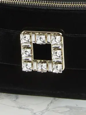ROGER VIVIER Vanity Strass Buckle Micro Tote Bag