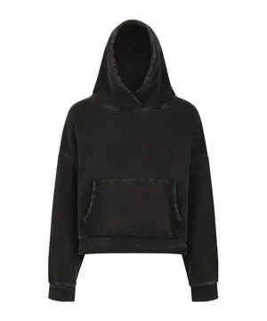 ENTIRE STUDIOS Cropped Hoodie - Black