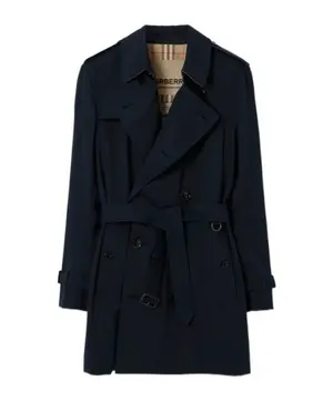 Burberry Short Kensington Heritage Trench Coat - Blue