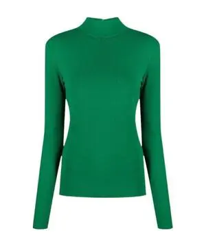 Stella McCartney Roll-neck Compact-knit Jumper - Green