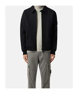 Stone Island Logo Patch Zip-up Jacket