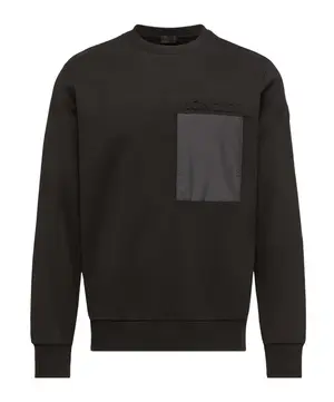 Moncler Cotton Logo Sweatshirt - Black