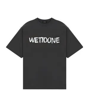 We11Done Logo-painted T-shirt - Black