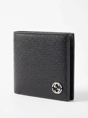 Gucci Gg Interlocking Bifold Wallet - Black