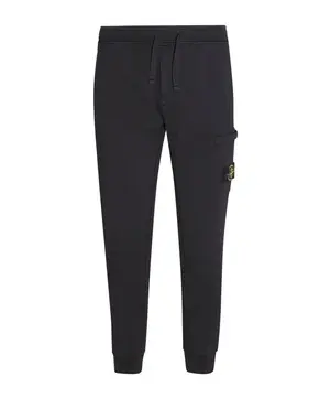 Stone Island Logo Patch Drawstring Track Pants - Charcoal-grey
