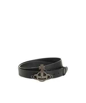 VIVIENNE WESTWOOD Logo Plaque Belt - Black