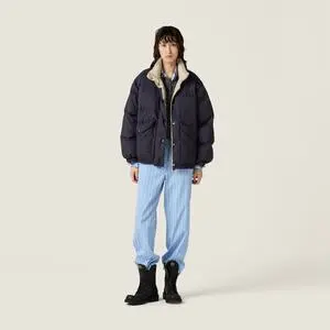 Miu Miu Reversible Technical Pongé Down Jacket