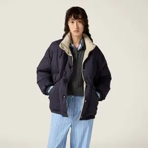 Miu Miu Reversible Technical Pongé Down Jacket