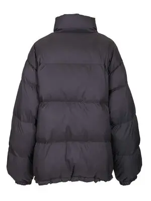 Miu Miu Reversible Technical Pongé Down Jacket - Beige/blue