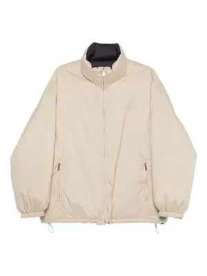 Miu Miu Reversible Technical Pongé Down Jacket - Beige/blue