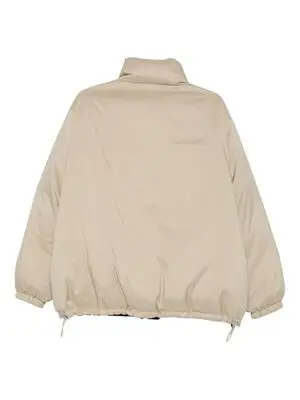 Miu Miu Reversible Technical Pongé Down Jacket - Beige/blue
