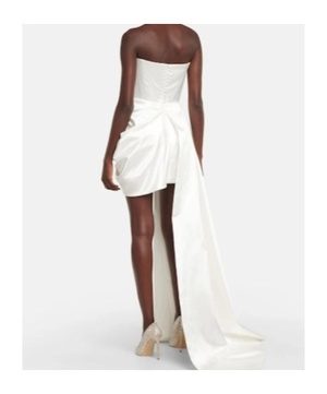 Alex Perry Bridal Blair Satin Mini Dress