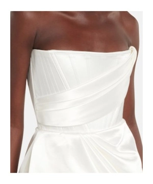 Alex Perry Bridal Blair Satin Mini Dress