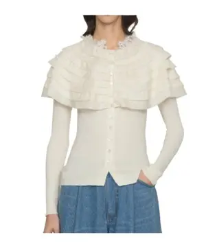Sea Wanda Lace-trimmed Cardigan - Cream
