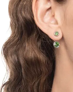 Alexis Bittar Asterales Front Back Earring Sapphire Blue