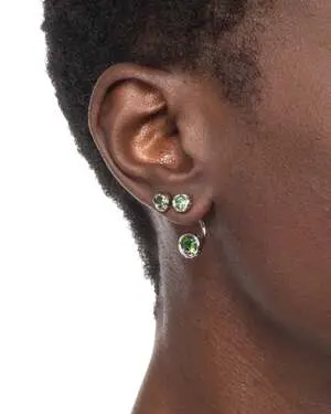 Alexis Bittar Asterales Front Back Earring Sapphire Blue