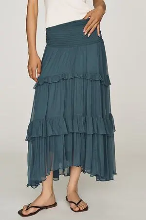 Anthropologie Tiered Balkans Maxi Skirt