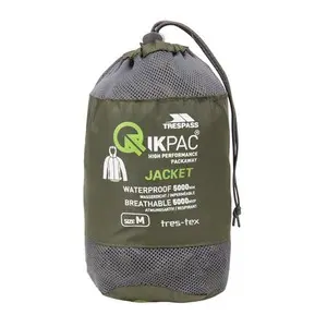 TRESPASS Gender Inclusive Qikpac Waterproof Jacket - Moss