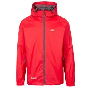 TRESPASS Gender Inclusive Qikpac Waterproof Jacket - Red