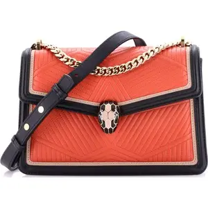 BVLGARI Serpenti Forever Shoulder Bag Quilted Leather - None