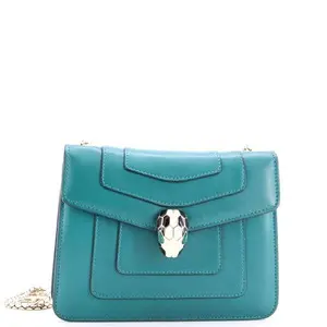 BVLGARI Serpenti Forever Square Shoulder Bag Leather Small - Green