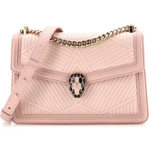 BVLGARI Serpenti Forever Shoulder Bag Quilted Leather - Pink
