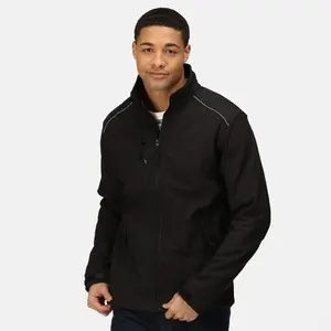 REGATTA Sandstorm Softshell Jacket With Reflective Trim - Black