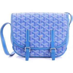 Goyard Belvedere Messenger Bag Coated Canvas With Leather Pm - Blue