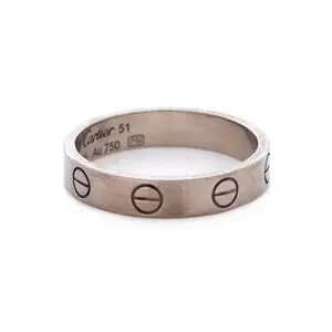 CARTIER Love Wedding Band Ring 18k White Gold