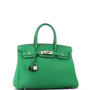 Hermès Birkin Handbag Verso Togo With Palladium Hardware 30