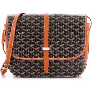 Goyard Belvedere Ii Messenger Bag Coated Canvas Mm - Brown