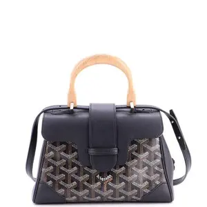 Goyard Saigon Top Handle Bag Coated Canvas With Leather Mini