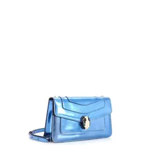 BVLGARI Serpenti Forever Shoulder Bag Metallic Leather Small